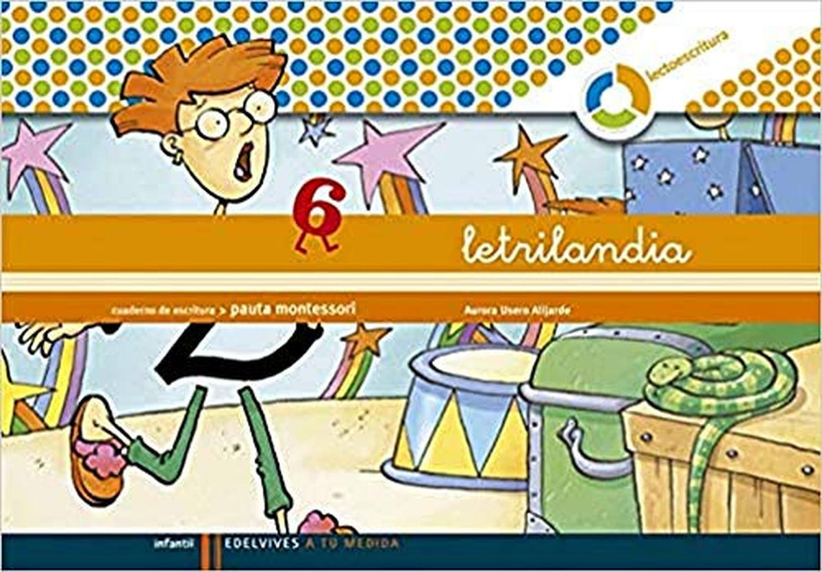 Letrilandia Lectoescritura cuaderno 6 de escritura (Pauta Montessori ...