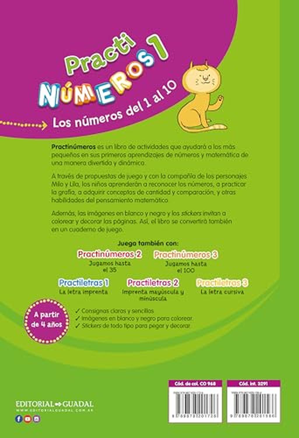 Practi números 1 - Los números del 1 al 10 – Cadabra & Books